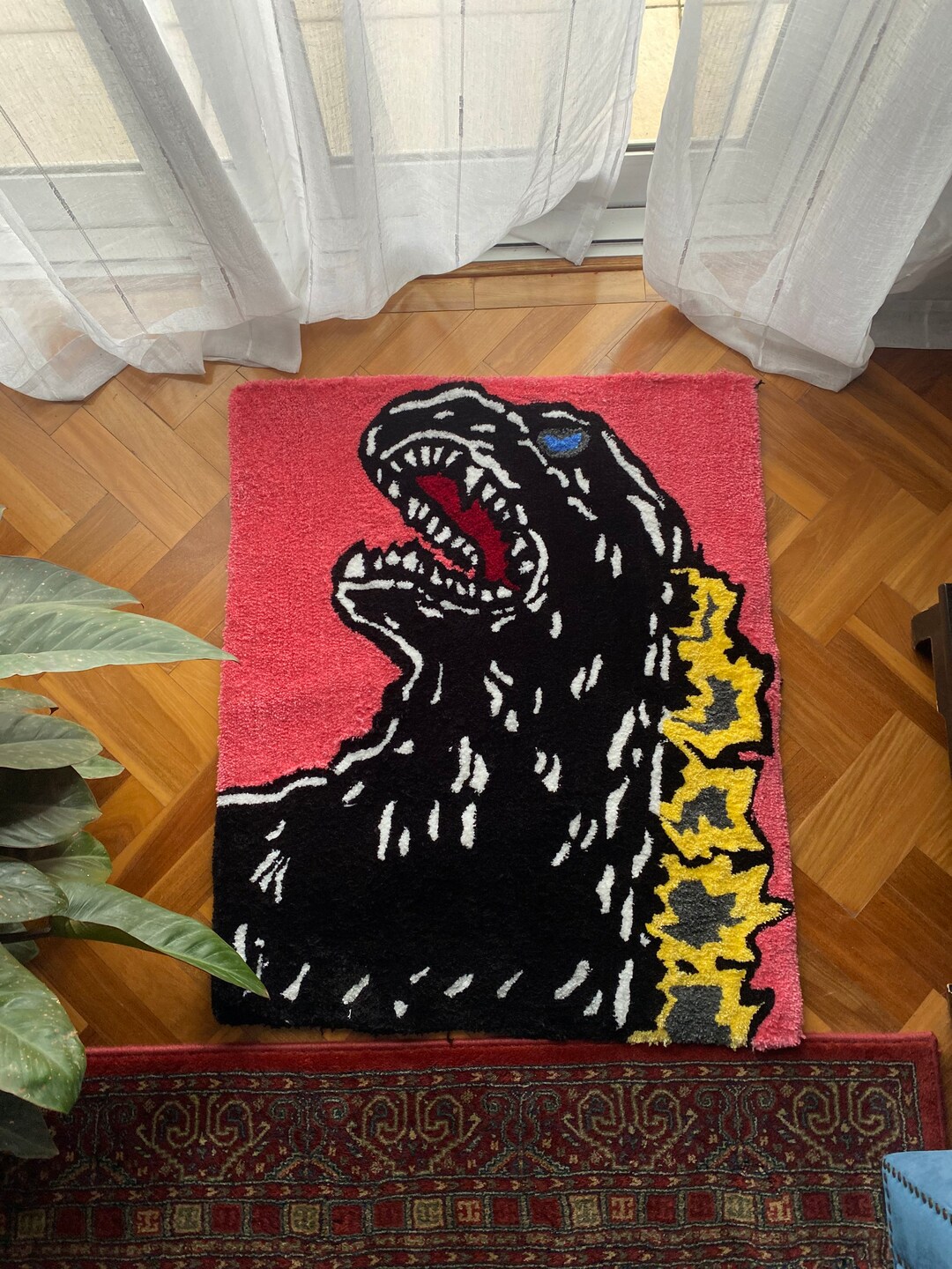 Godzilla Rug Custom Rug Handmade Tufted Rug Japanese Rug - Etsy
