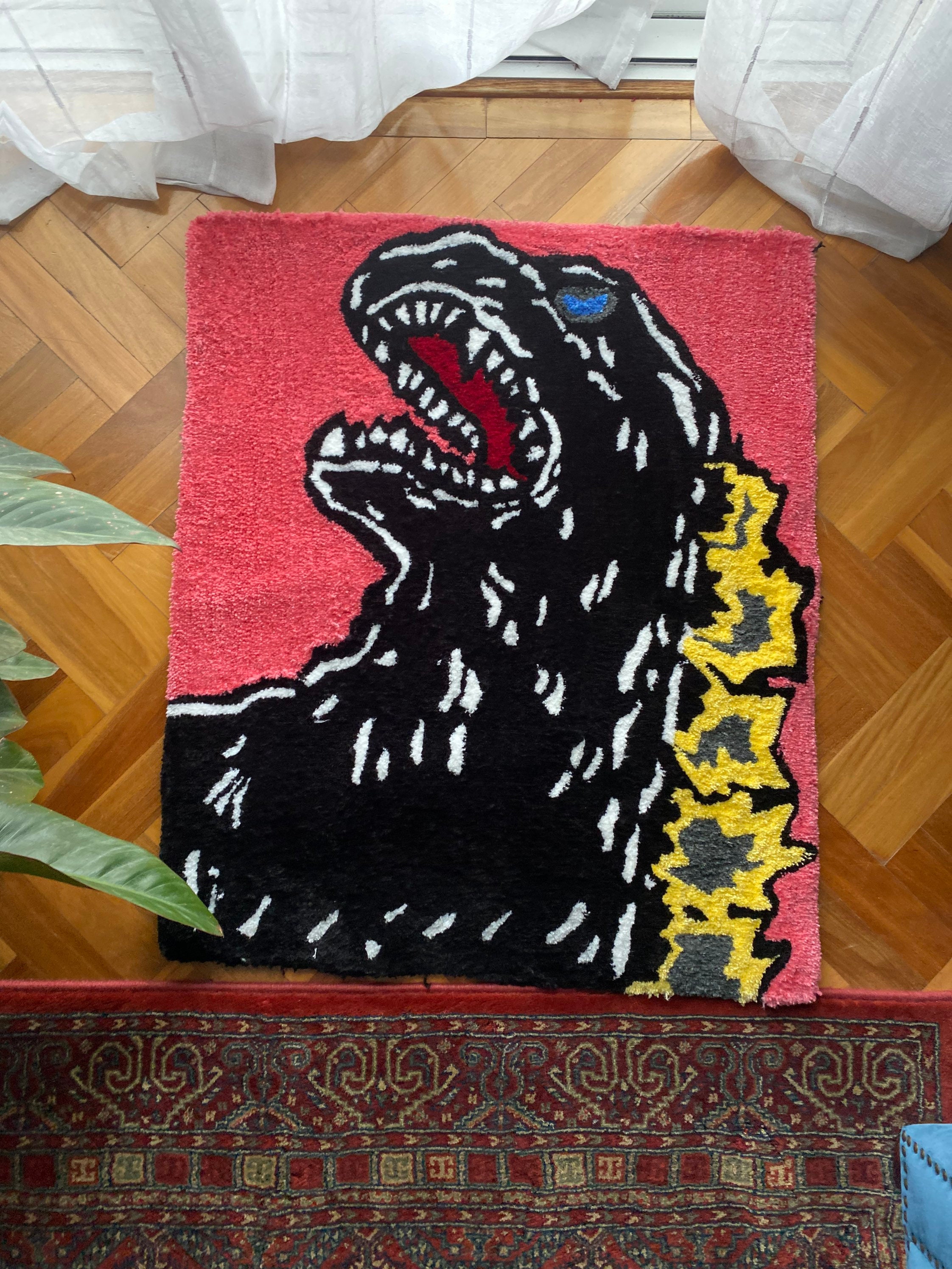 Godzilla Rug Custom Rug Handmade Tufted Rug Japanese Rug - Etsy