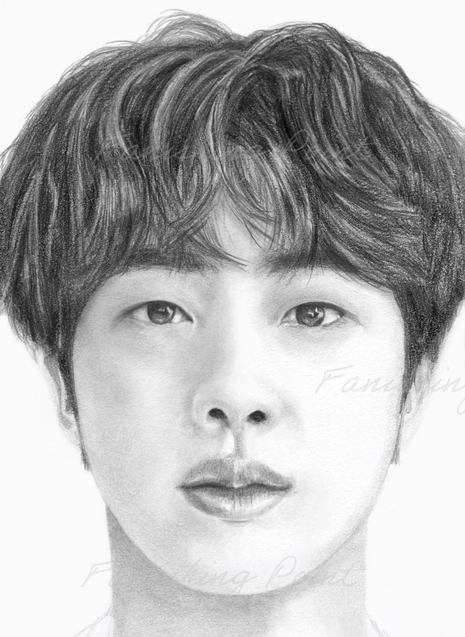 Jin BTS Print of Drawing Seokjin Fanart Kpop - Etsy
