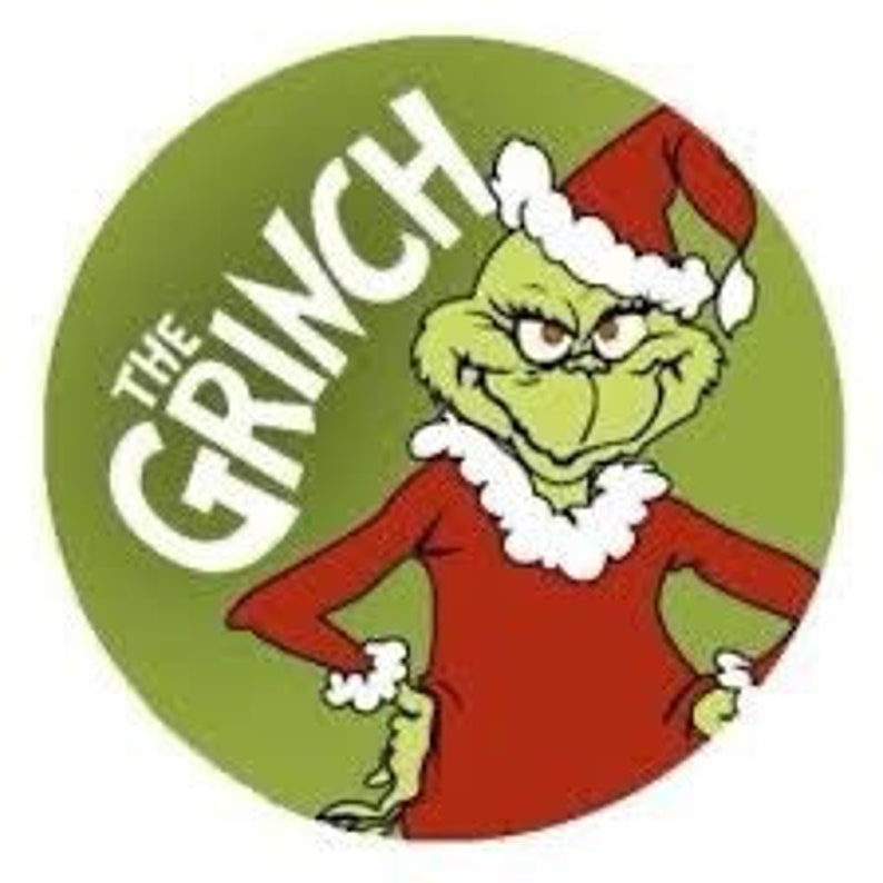 Grinch Cardstock Round - Etsy