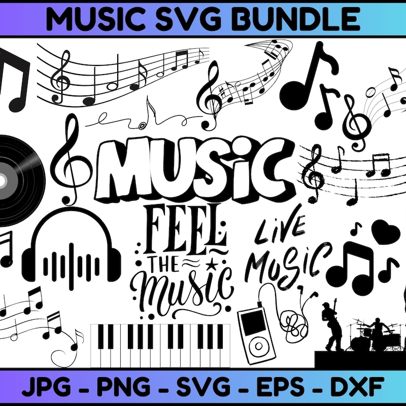 Musical Staff Svg - Etsy
