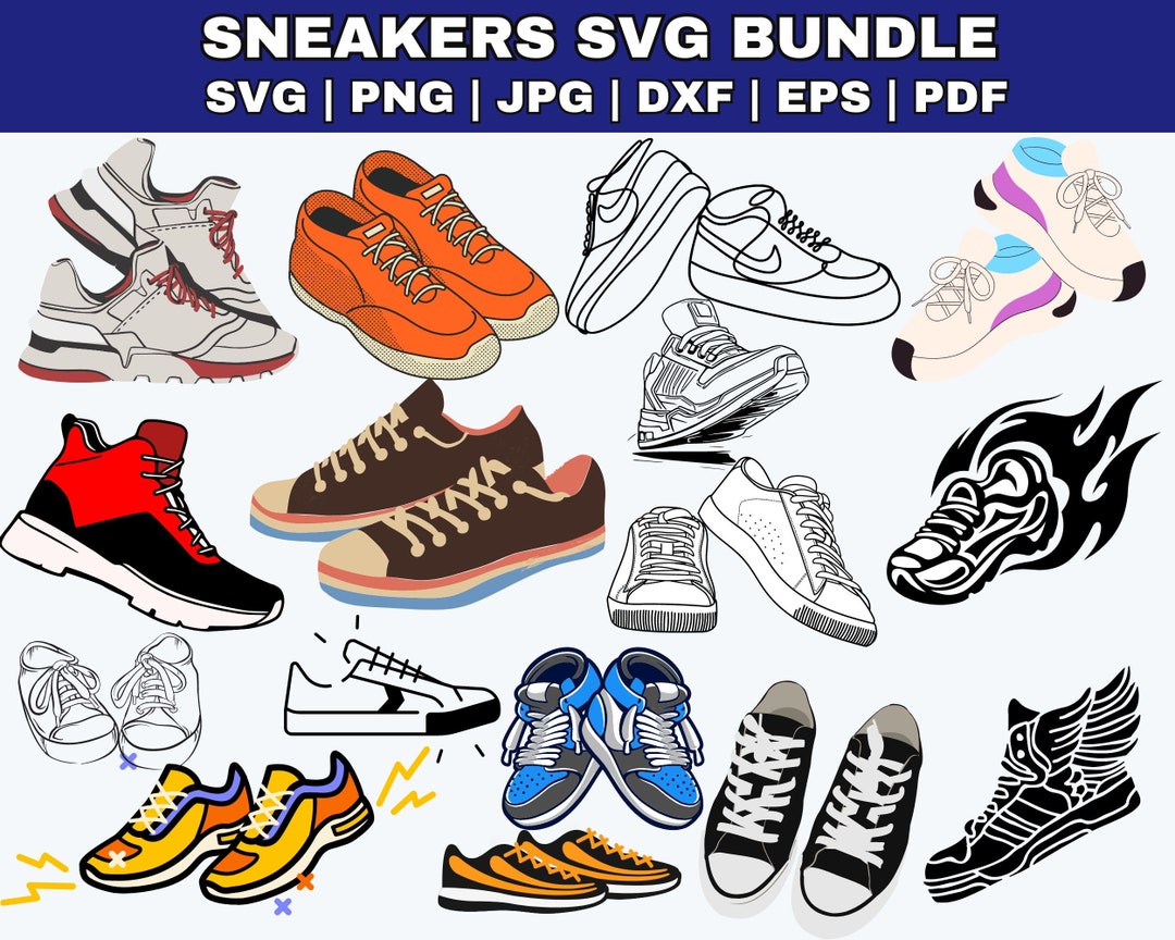 Sneakers Svg Bundle, Sneaker Svg, Sneaker Png, Sneakers, Sneaker ...