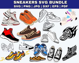 Sneaker Svg Bundle, Sneaker Svg, Sneaker Png, Sneakers, Sneaker ...