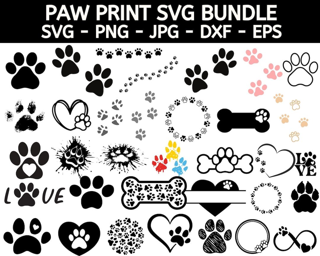 Paw Print Svg, Dog Paw SVG, Dog Svg, Paw Svg, Animal Paw Svg, Cat Paw ...
