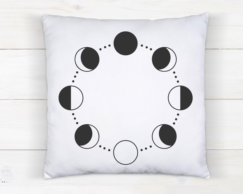 Moon Phase SVG Bundle: Lunar Crescent Clip Art for Cricut (digital ...