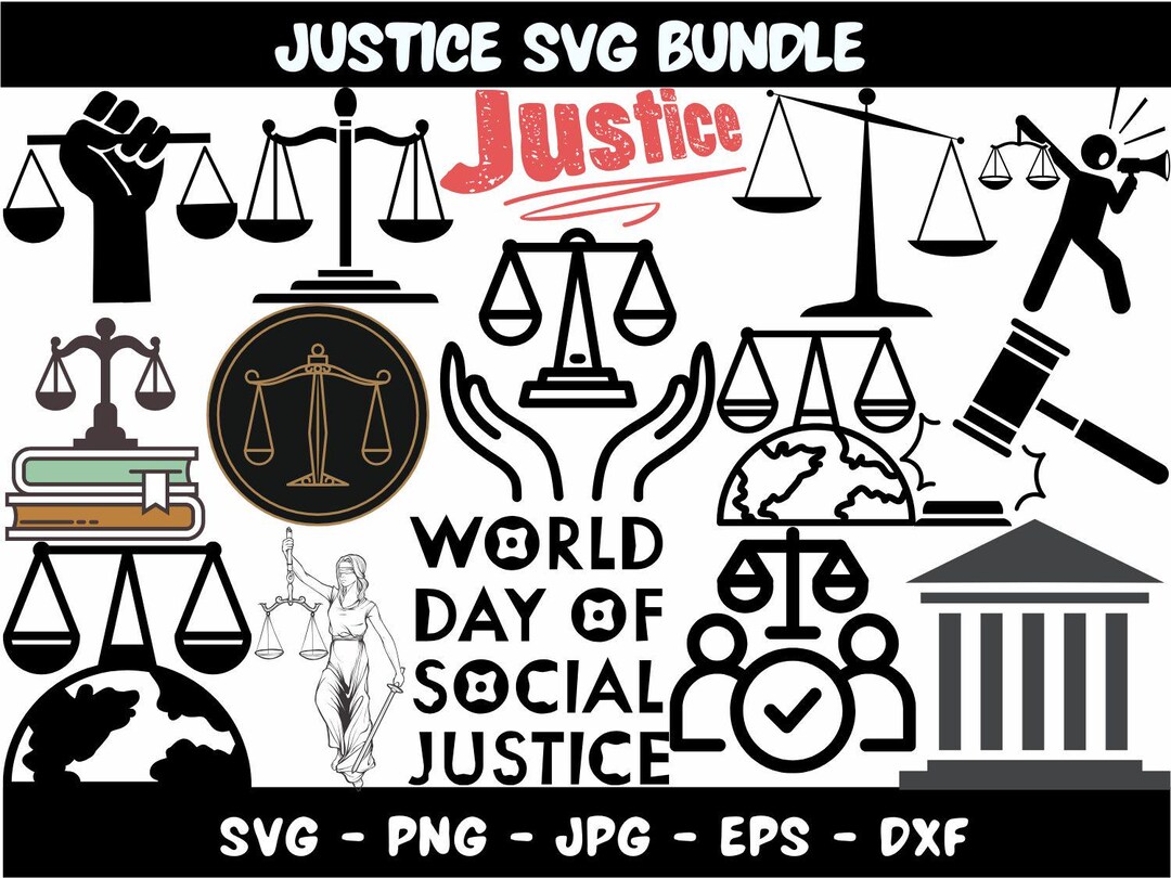 Justice SVG Bundle: Law, Judge, Courthouse Designs (digital Download ...