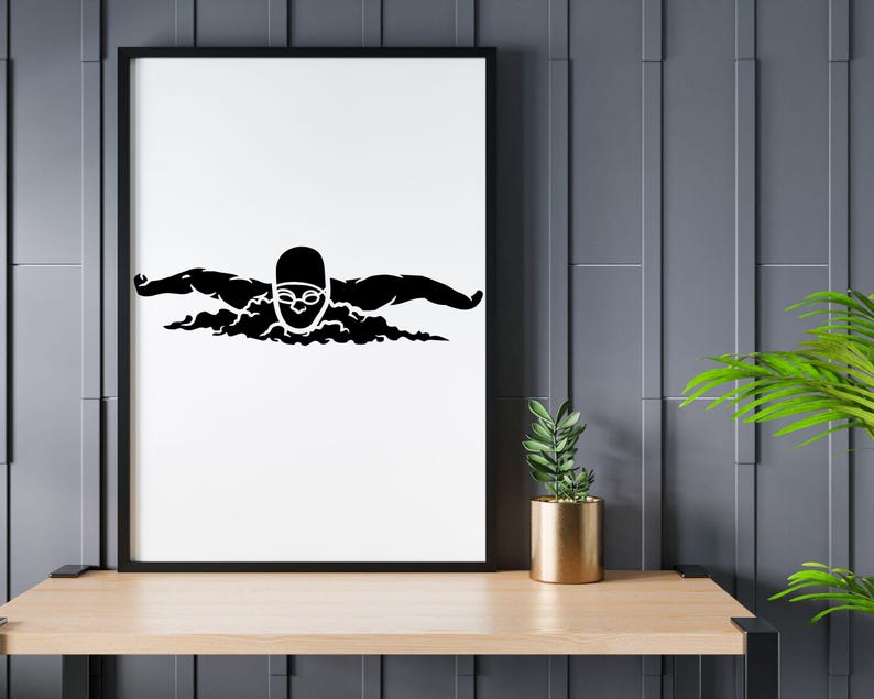Swimming SVG Bundle: Swimmer Cut Files for Cricut & Silhouette (digital ...