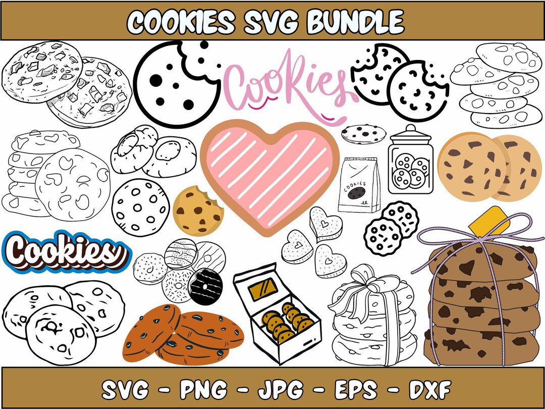 Cookies Svg, Chocolate Chip Cookies Svg, Tasty Bakery Svg, Crumbled ...