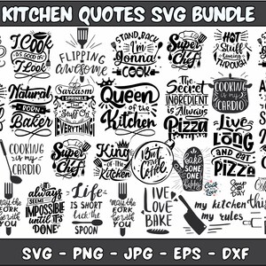 Kitchen SVG Bundle, Kitchen Svg Cut File, Kitchen Quotes SVG, Kitchen ...