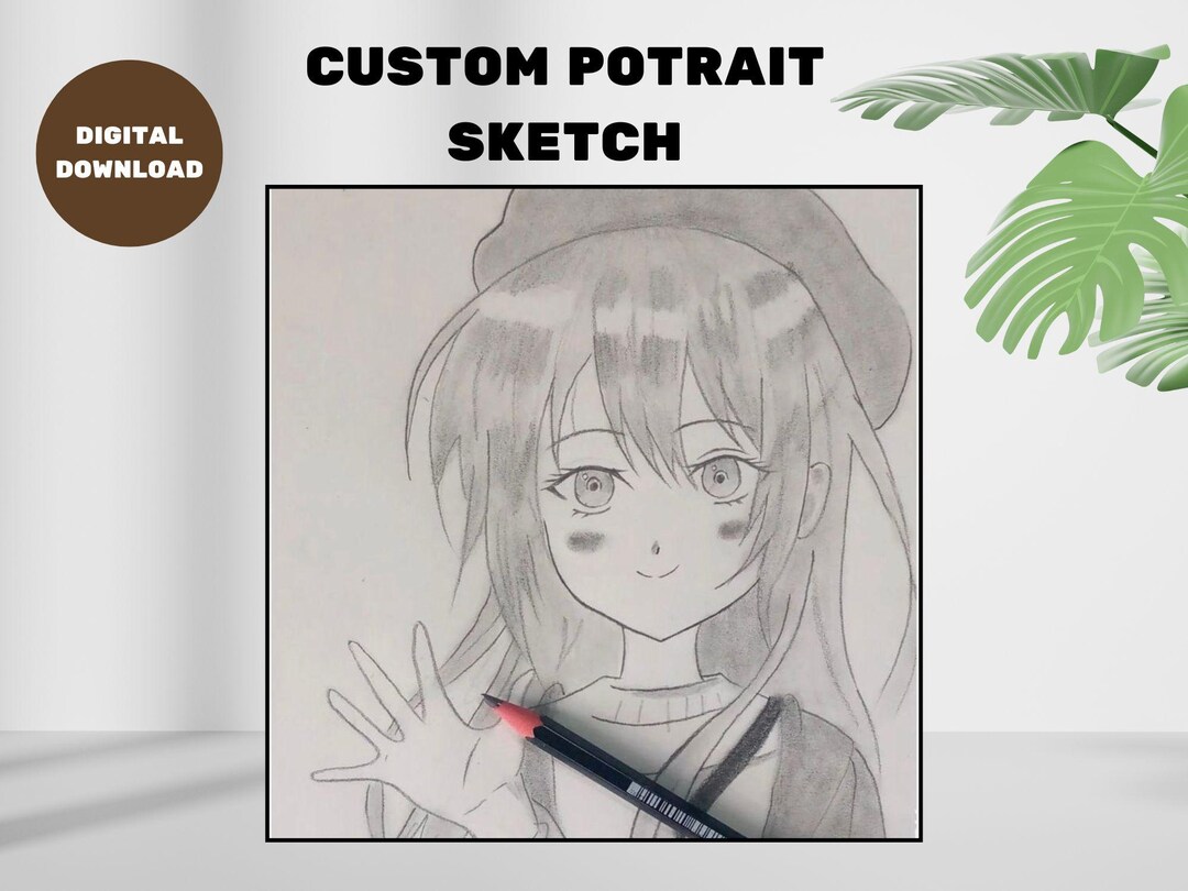 Custom Pencil Sketch Portrait: Personalized Family Digital Art (digital ...