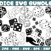Dice SVG Clipart: Vector Cut Files for Cricut & Silhouette (digital ...
