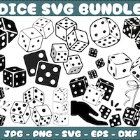 Dice SVG Clipart: Vector Cut Files for Cricut & Silhouette (digital ...
