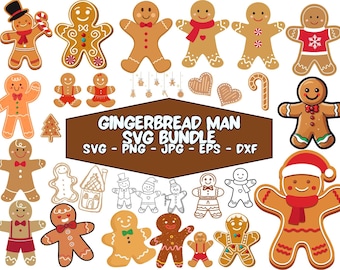 Gingerbread Man Svg, Gingerbread SVG, Gingerbread Outline Svg ...