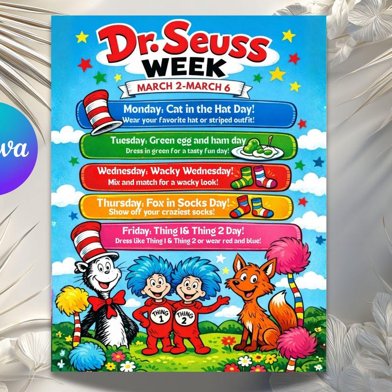 Dr Seuss Poster - Etsy
