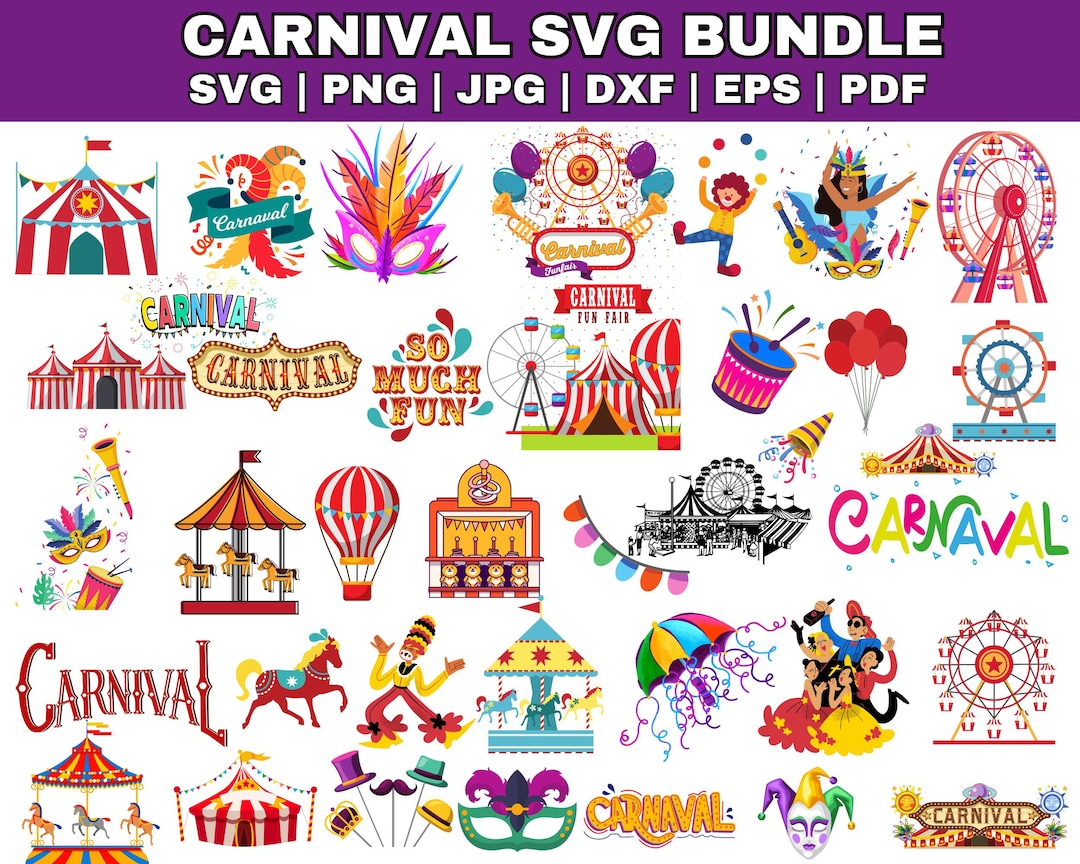 Carnival SVG Bundle: Circus Designs (digital Download) - Etsy