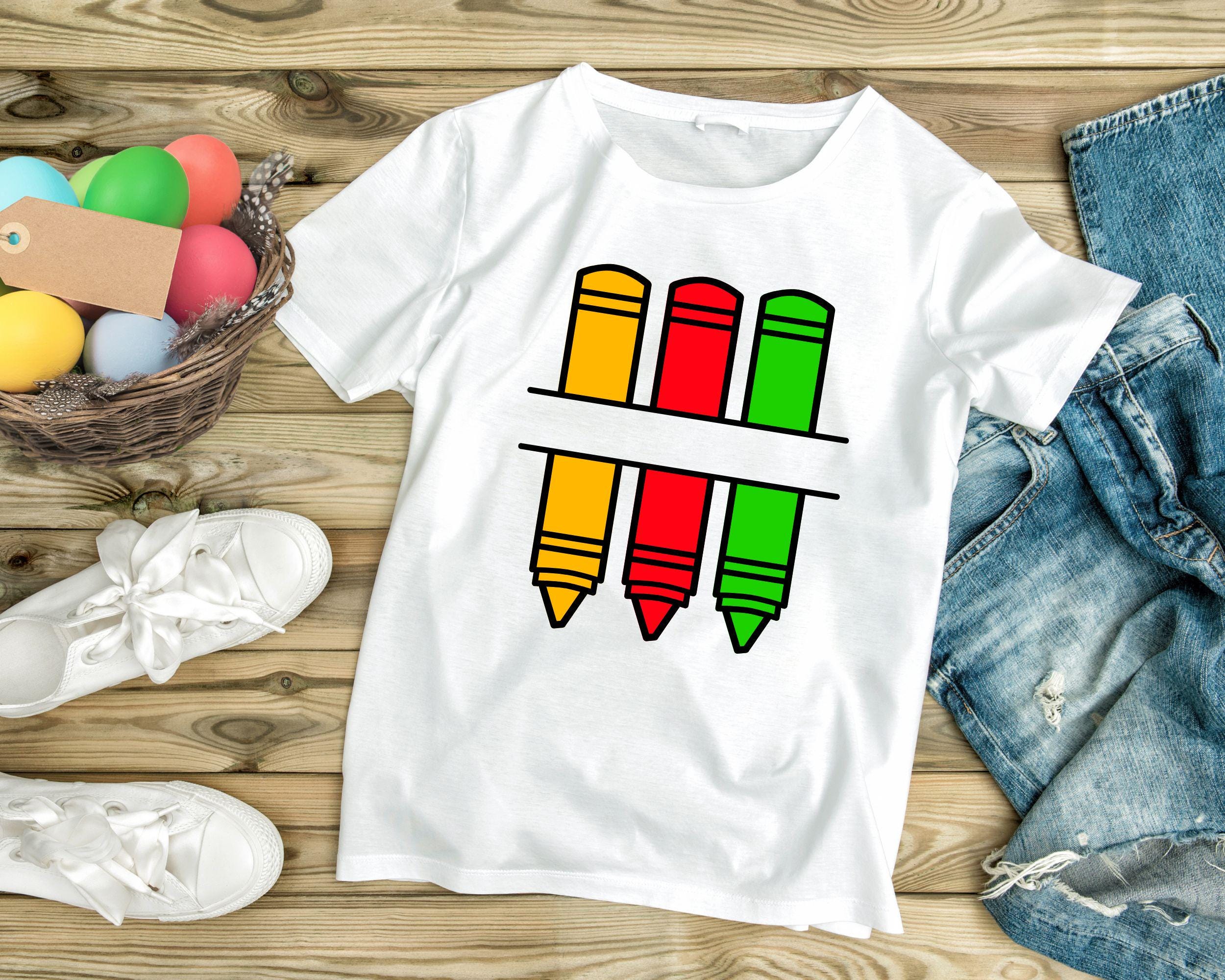 Crayon Split Monogram Svg, Crayon Svg, Teacher Svg, Crayon Wrapper Svg ...