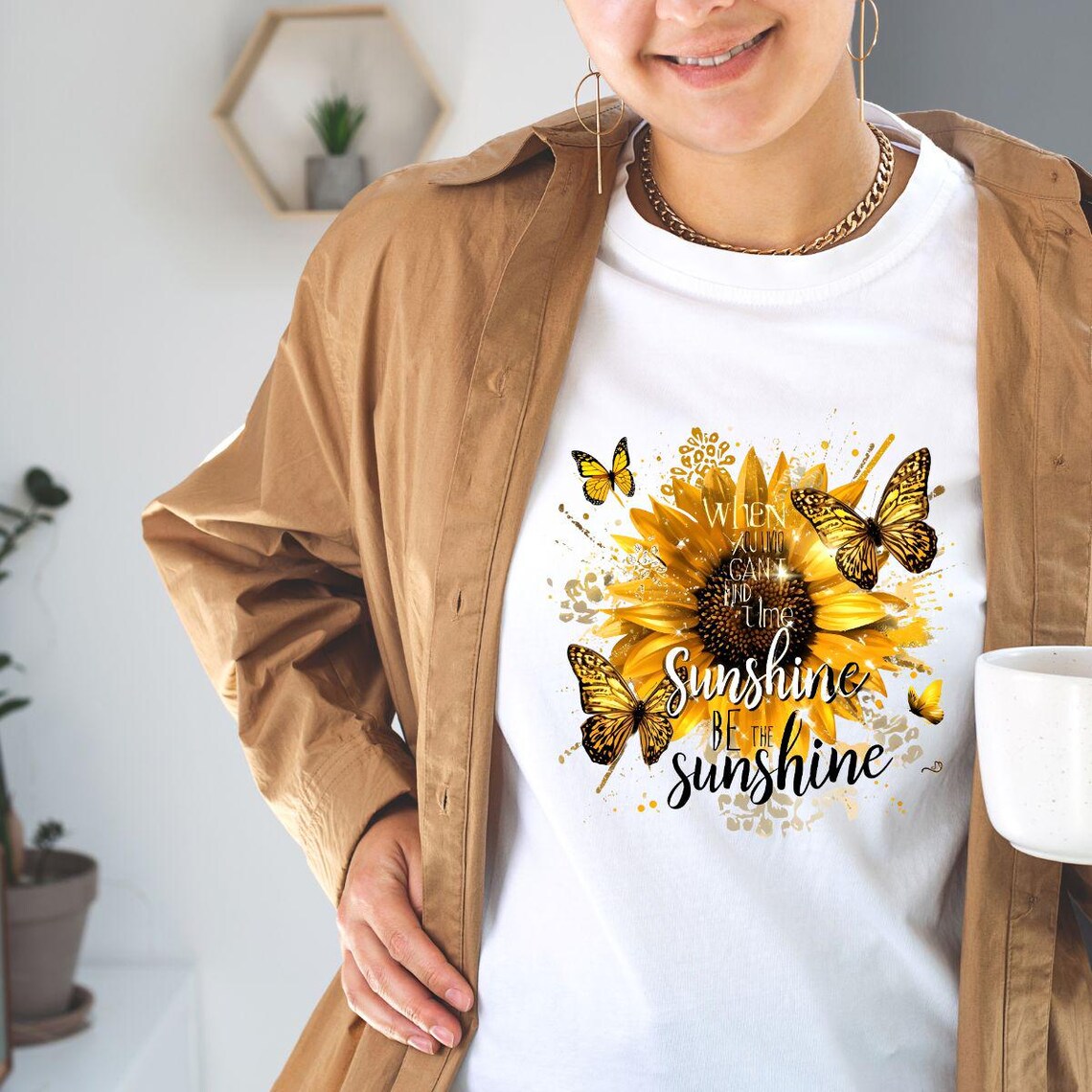 When You Can't Find Be the Sunshine PNG, Sunflower, Inspirational ...