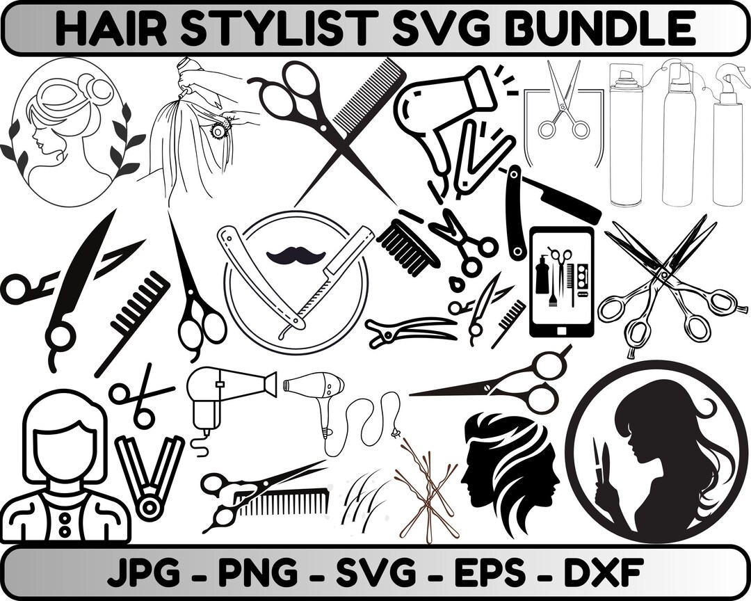 Hairdresser SVG Bundle, Hair Salon Svg, Hairdresser Clipart ...
