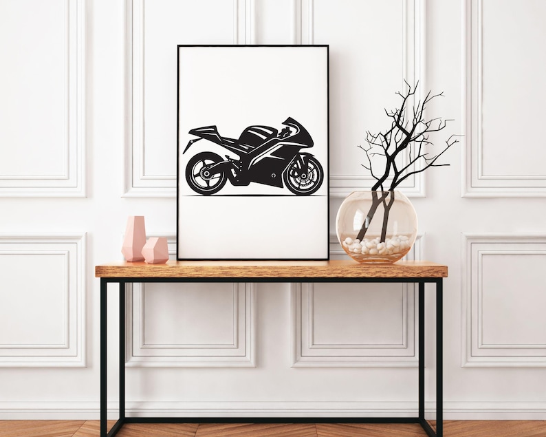 Motorcycle SVG Bundle: Clipart, Silhouette, Cut File (digital Download ...