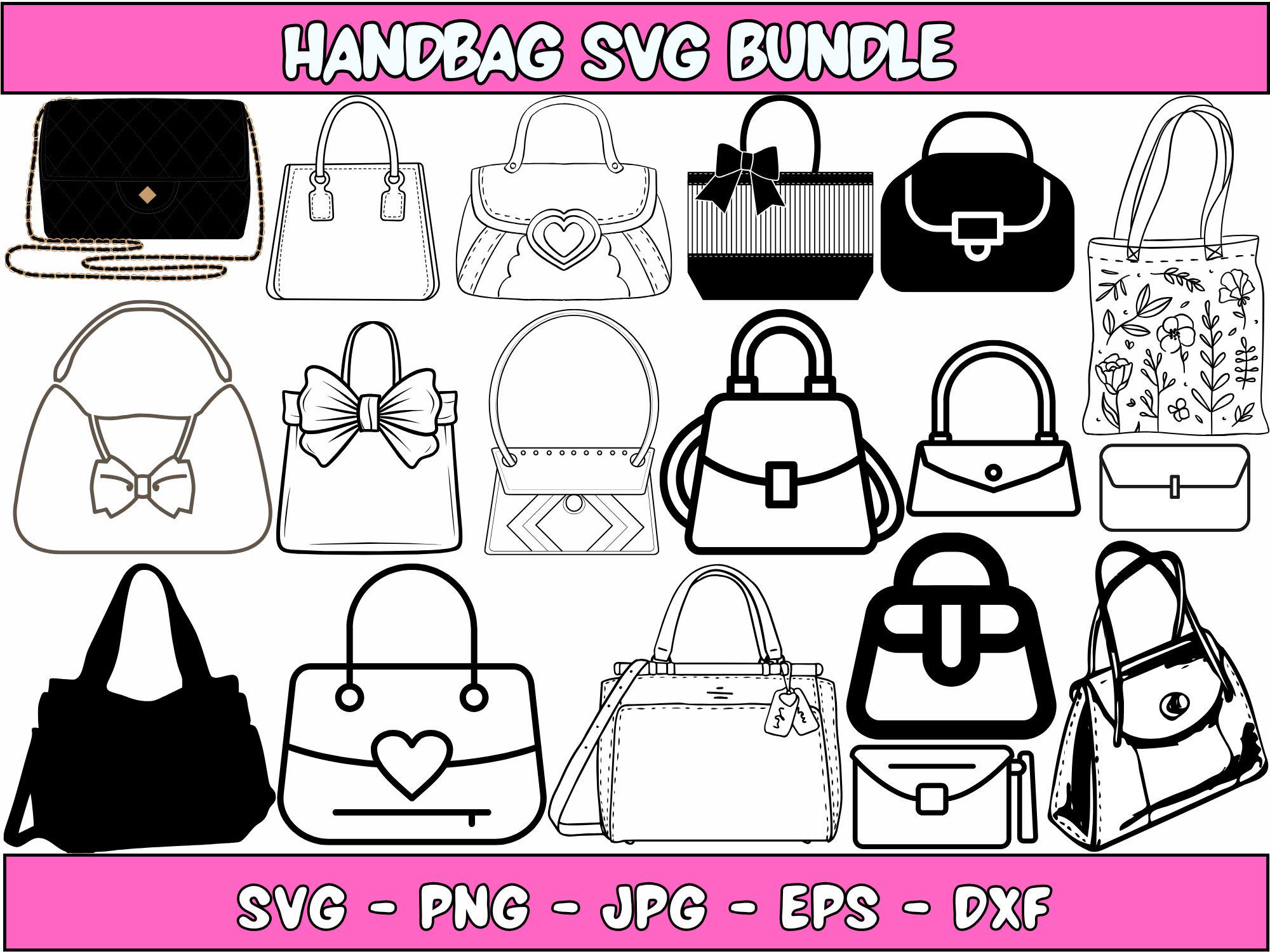 Handbag SVG Bundle, Handbag PNG Bundle, Handbag Clipart, Purse SVG Cut ...