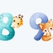 Safari Animals Numbers Clipart: Watercolor PNG, SVG, PDF - Etsy