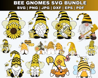 Bee Gnome Svg Spring Gnomes Cut Files Summer Gnomes Svg Dxf Eps Png ...