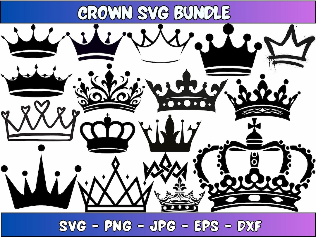 Royal Crown SVG Bundle: King, Queen, Princess (digital Files) - Etsy