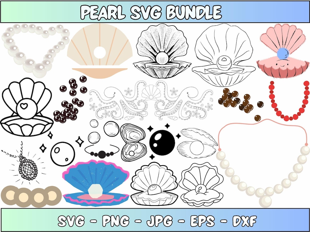 Pearls Svg, Pearl Necklace Svg, Pearls Clipart, Pearls Png, Svg and Png ...