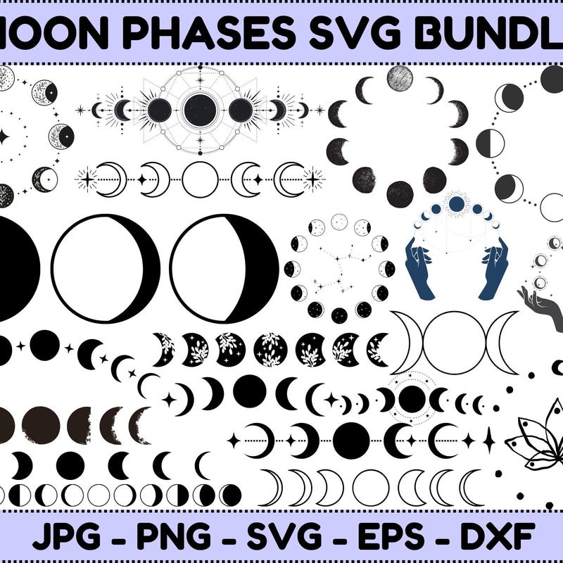 Eclipse Moon Clipart - Etsy UK