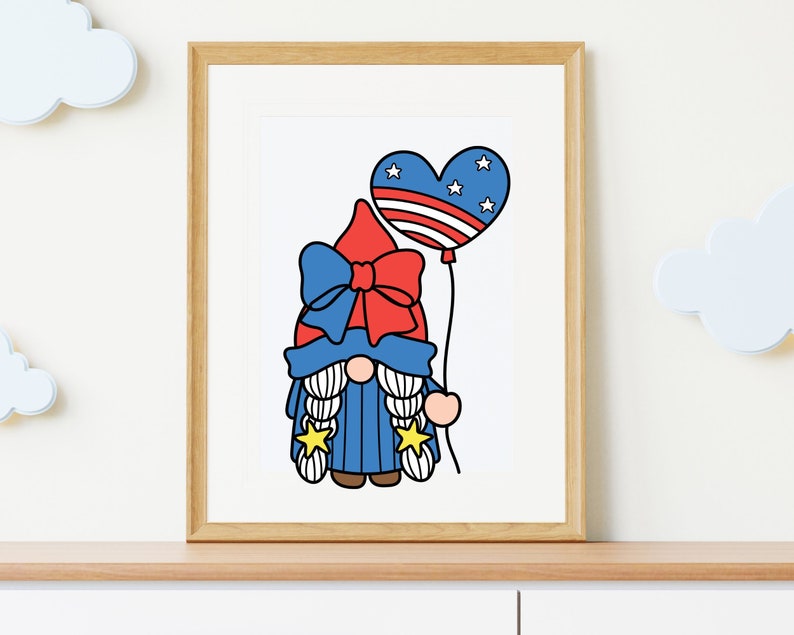 4th of July Gnomes SVG, Independence Day Patriotic Gnomes Clipart ...