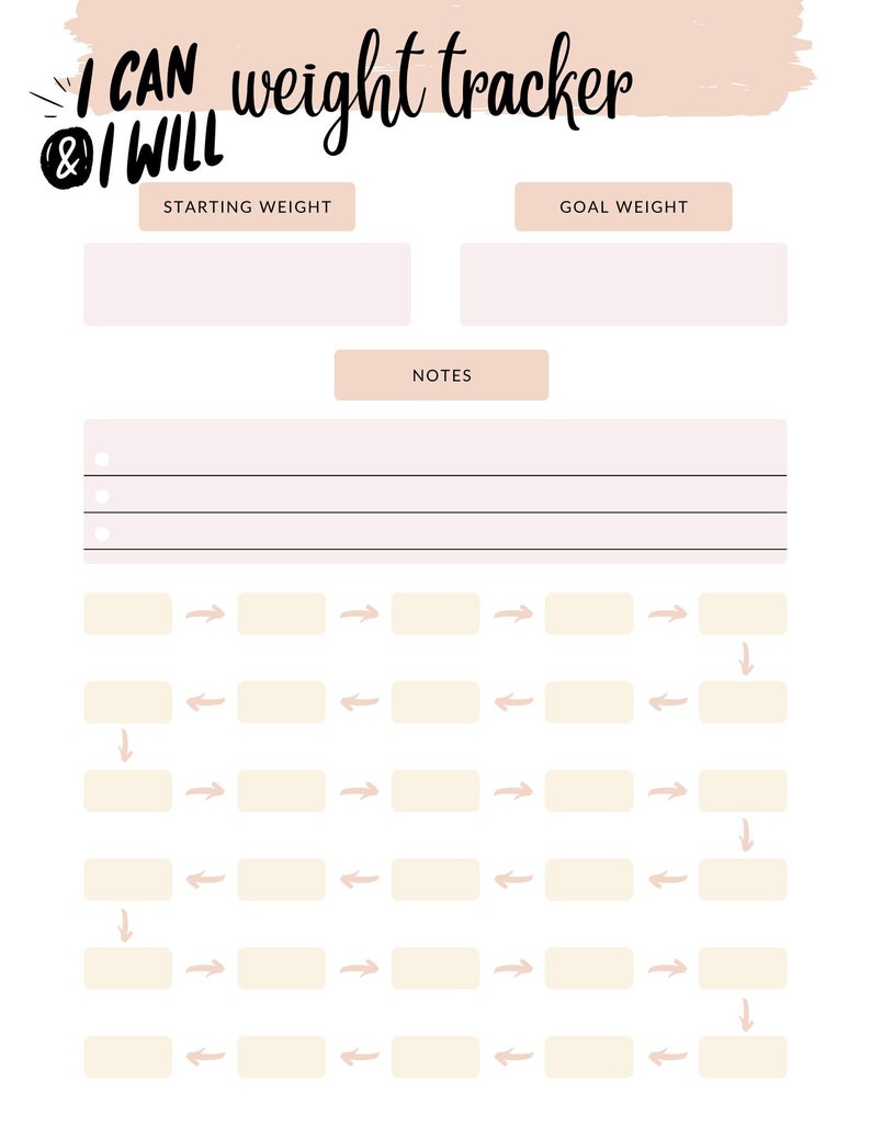 Weight Loss Tracker - Etsy