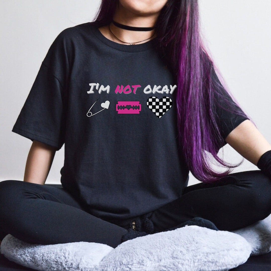 Not-okay T-shirt, Emo-shirt, Pop-punk, Emo-scene, Cute-goth, It Was ...