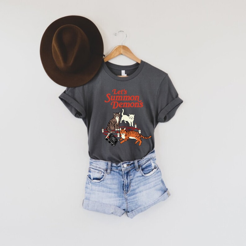 Let's Summon Demons, Occult Shirt, Baphomet, Creepy, Demon T-shirt ...