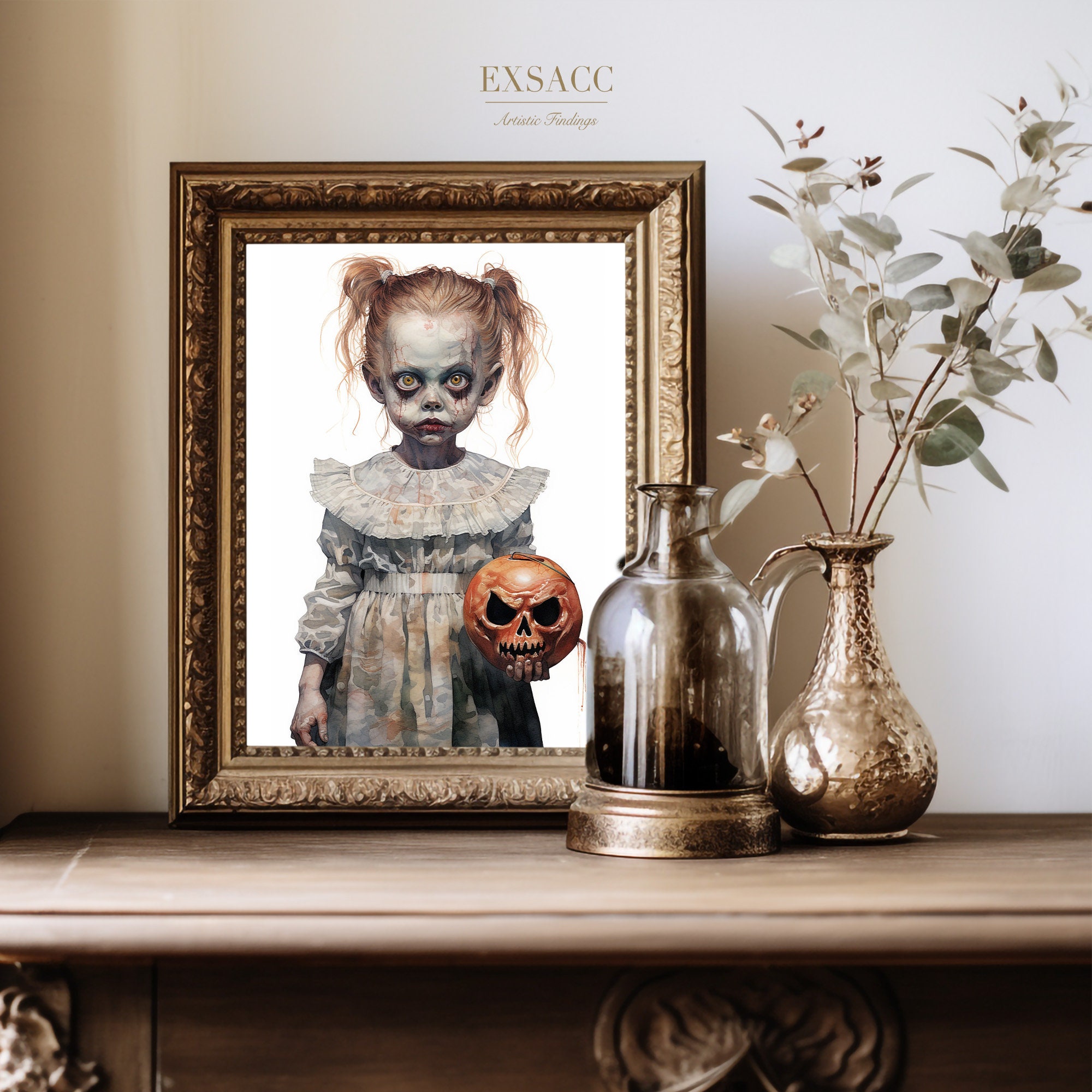 Halloween Decorations Scary Wall Decor Creepy Wall Art - Etsy