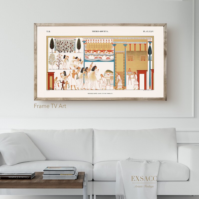 Ancient Egypt Frame TV Art, Ethnic Illustration (digital Download) - Etsy