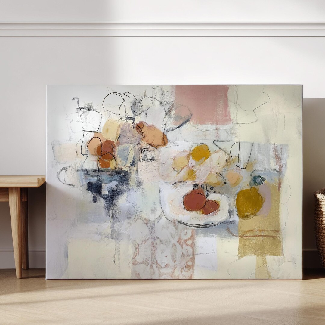 Food Abstract Art Fall Color: Modern Giclée Print Canvas Wall Art ...