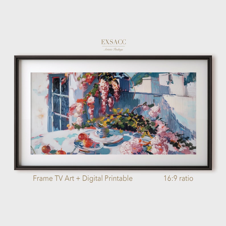 Cottagecore Frame TV Folk Art Country Landscape, Works as Desktop ...