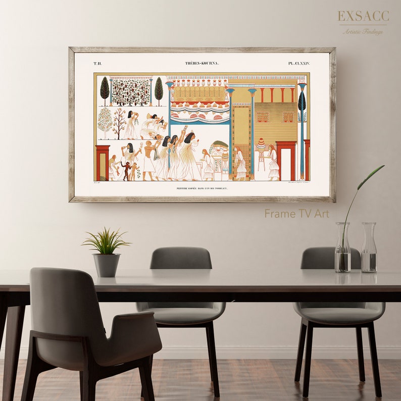 Ancient Egypt Frame TV Art, Ethnic Illustration (digital Download) - Etsy