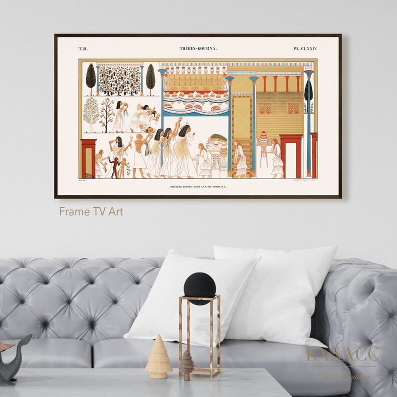 Ancient Egypt Frame TV Art, Ethnic Illustration (digital Download) - Etsy
