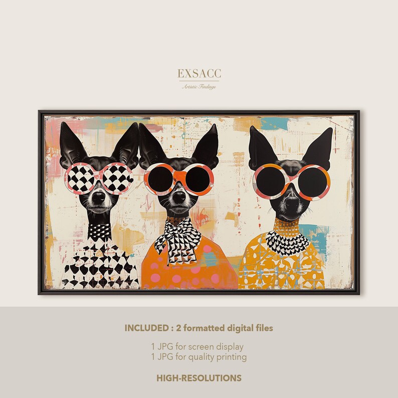 Greyhound Art for the Frame TV, Works Well as Desktop Wallpaper ...