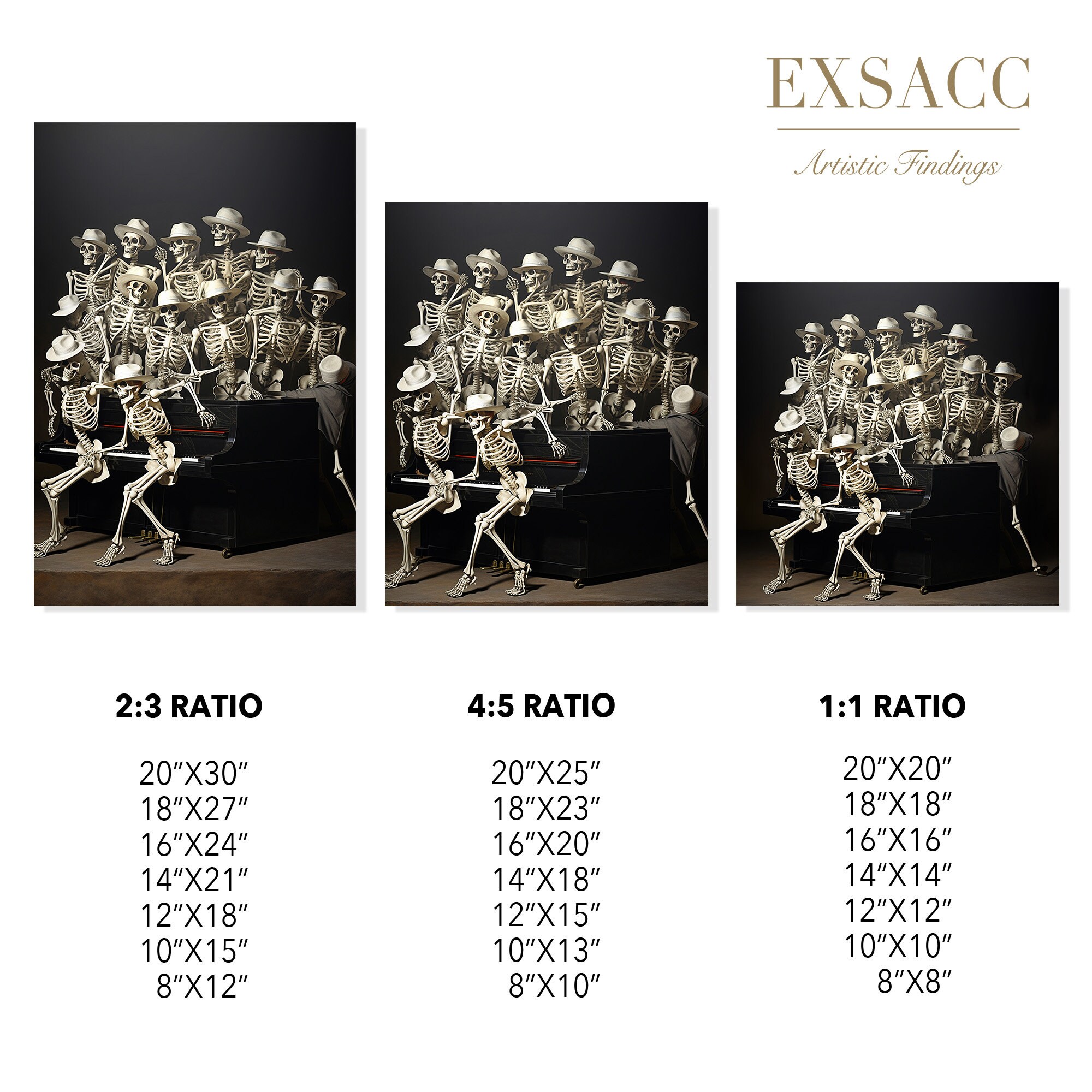 Happy Halloween Decor Skeleton Piano Band High Resolution - Etsy