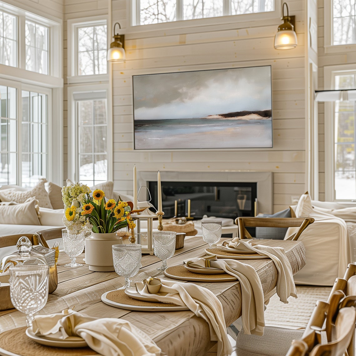 Cottagecore Frame TV Art Ocean Waterscape, Works as Desktop Wallpaper ...