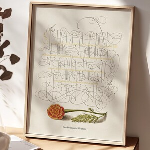 Dua for Peace Printable Islamic Wall Art, Vintage Pink Carnation Insect ...