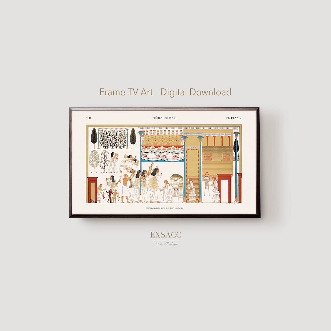 Ancient Egypt Frame TV Art, Ethnic Illustration (digital Download) - Etsy