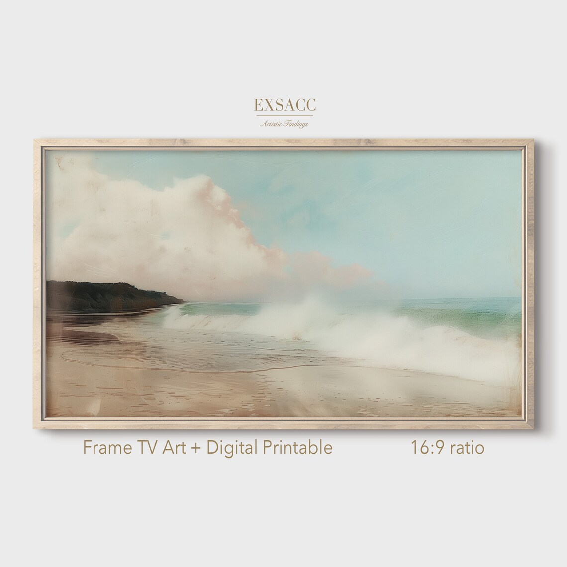 Cottagecore Frame TV Art Ocean Landscape, Works as Desktop Wallpaper ...