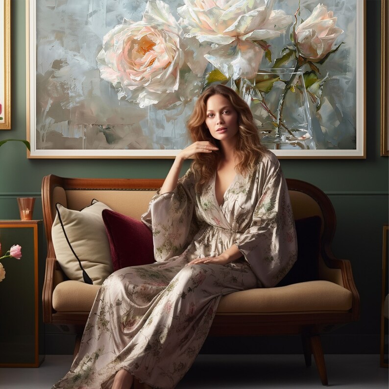 Dusty Rose Wall Art, Rose Frame TV Art, Works as Desktop Wallpaper ...