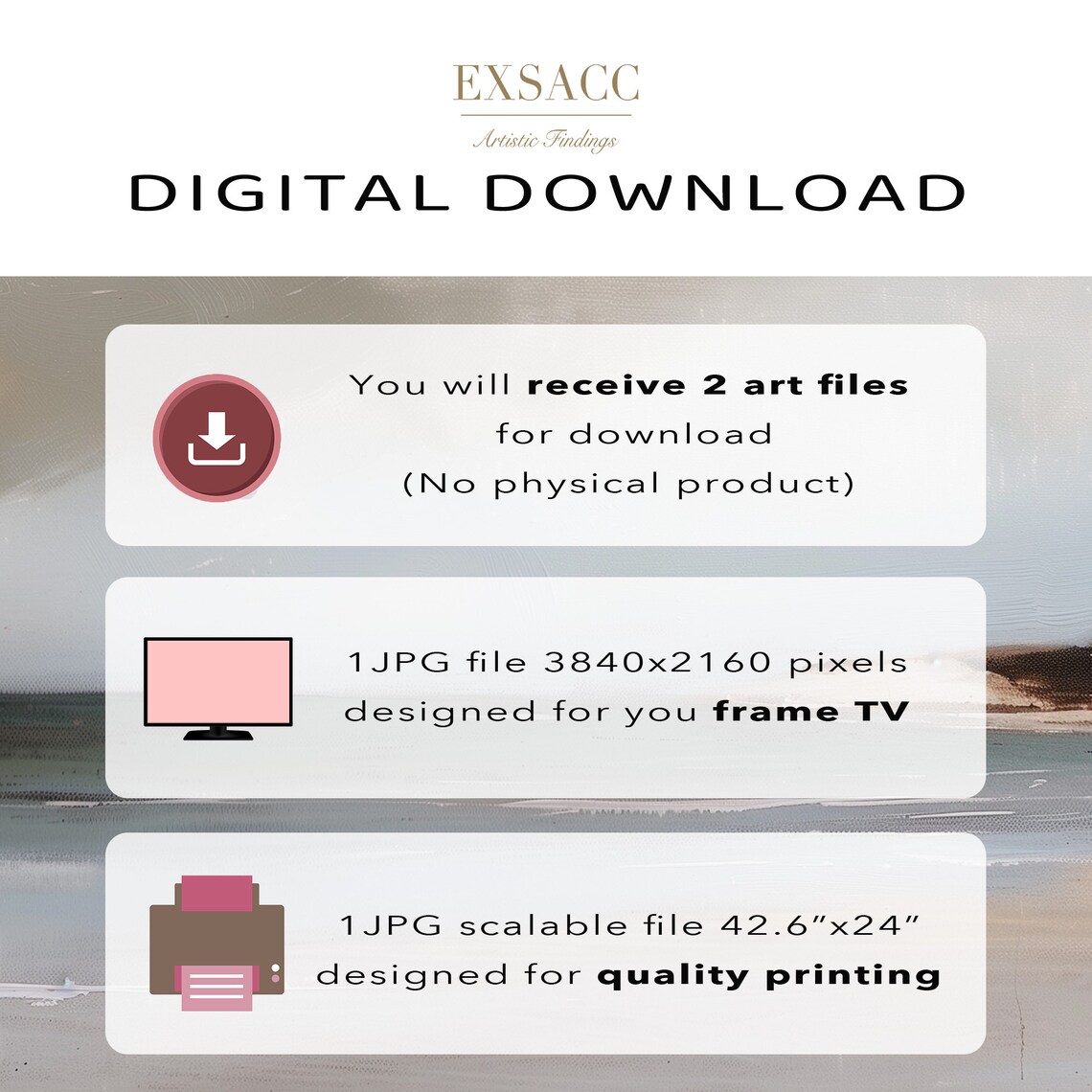 Cottagecore Frame TV Art Ocean Waterscape, Works as Desktop Wallpaper ...