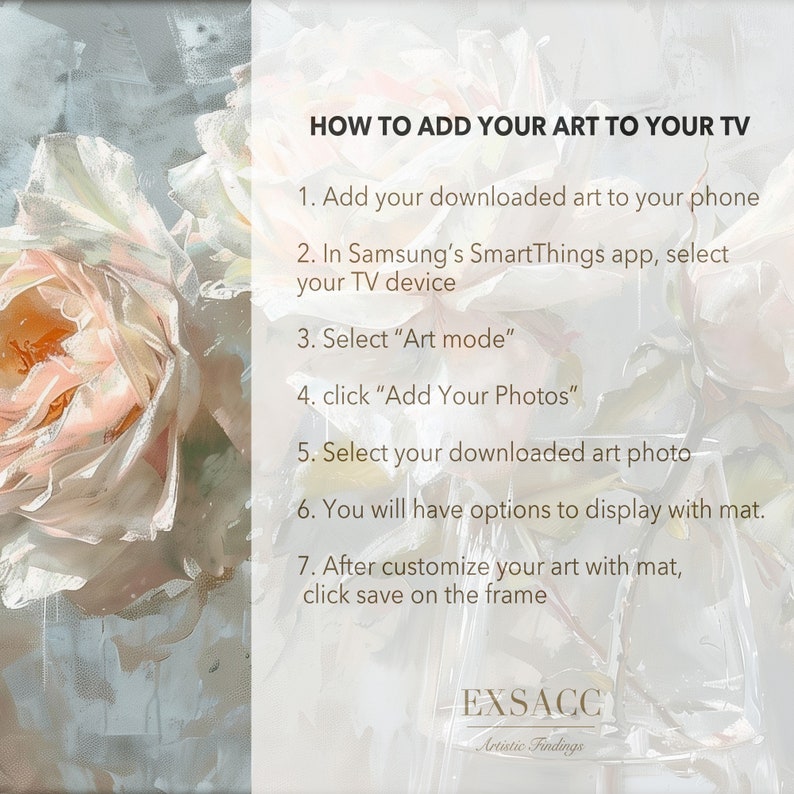 Dusty Rose Wall Art, Rose Frame TV Art, Works as Desktop Wallpaper ...