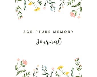 Scripture Memory, Verse of the Week, Verse Memorization Journal, Bible ...