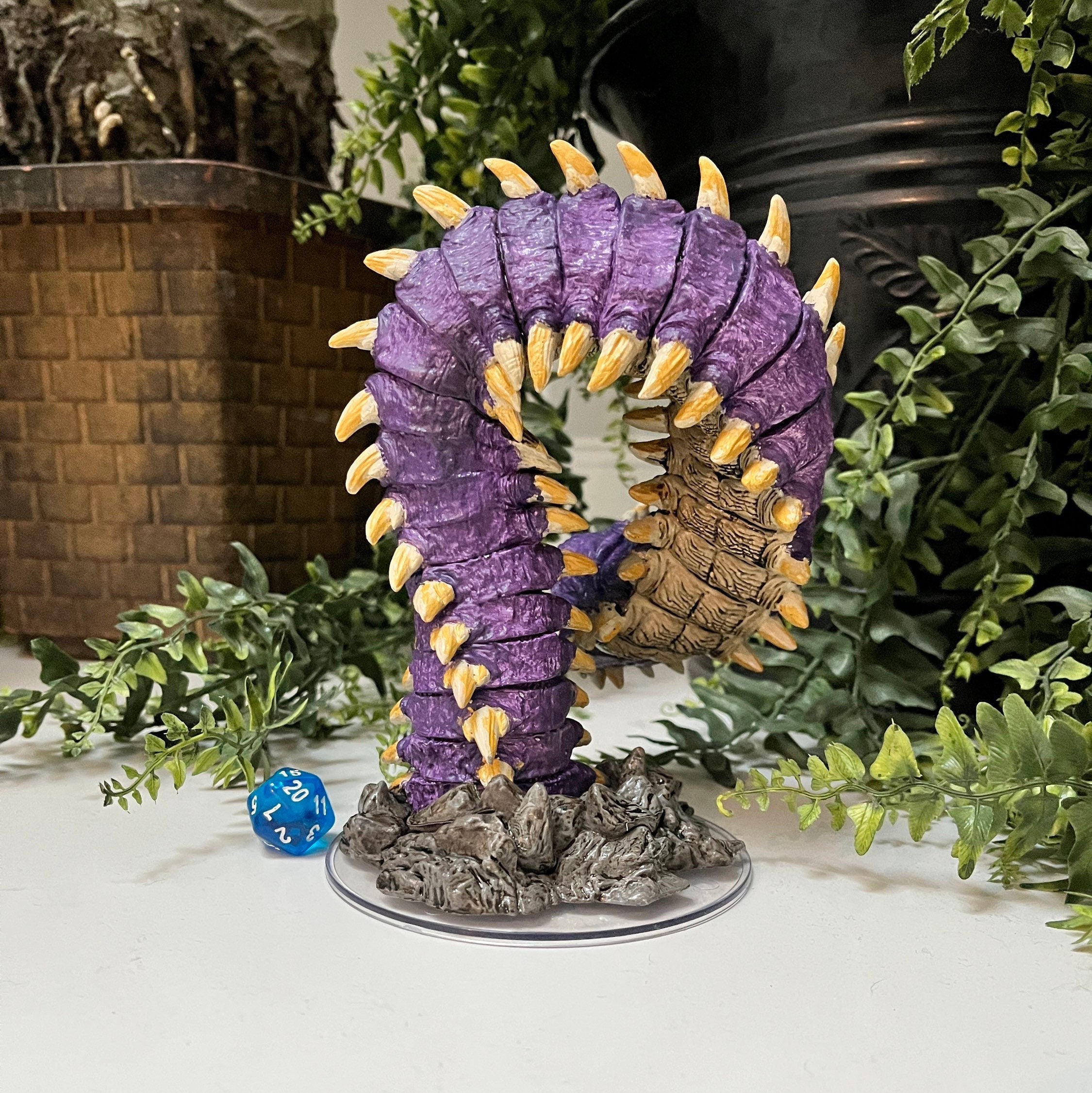 Purple Worm Wizkids Miniature Hand Painted - Etsy